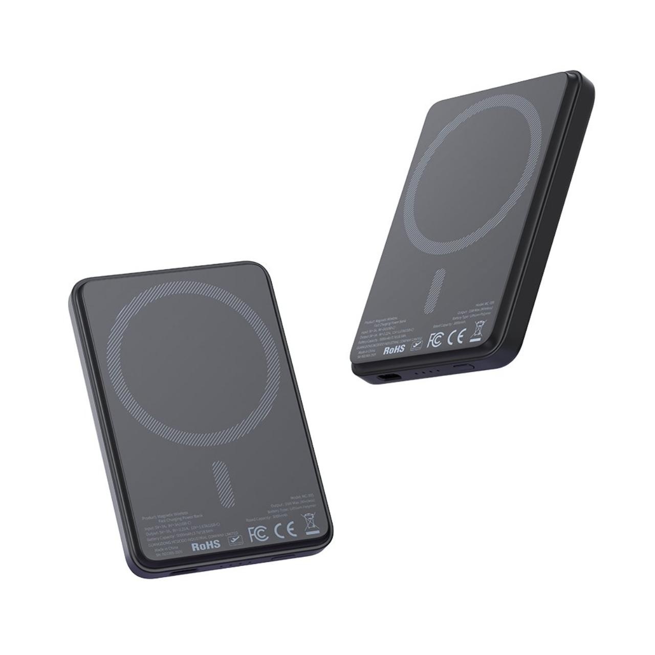 Mcdodo External Battery Wireless MagSafe 5000mAh, 15W, Black - EVOLD